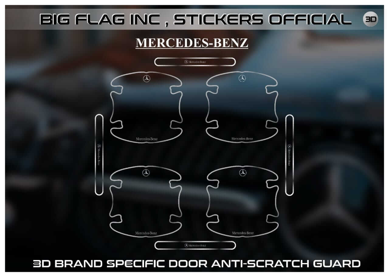 Door Cup Protection Sticker With Handle Protector Single Logo Design