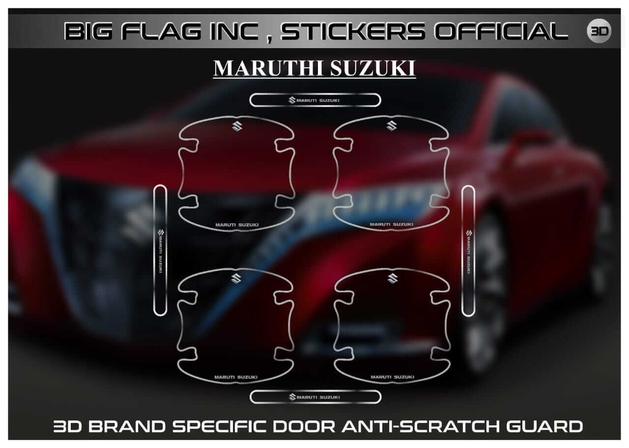 Door Cup Protection Sticker With Handle Protector Single Logo Design